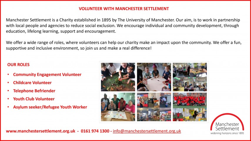 Volunteering | Manchester Settlement