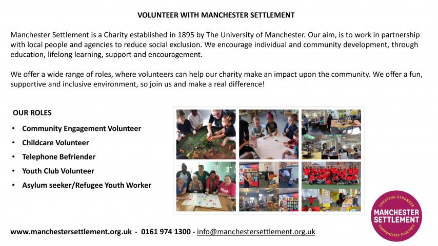 Volunteering | Manchester Settlement